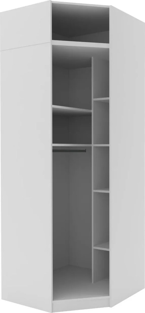 XXXLutz KORPUS ROHOVÉ SKŘÍNĚ, bílá, 91,1/242,2/91,1 cm Hom`in - Šatní skříně - 002647004116
