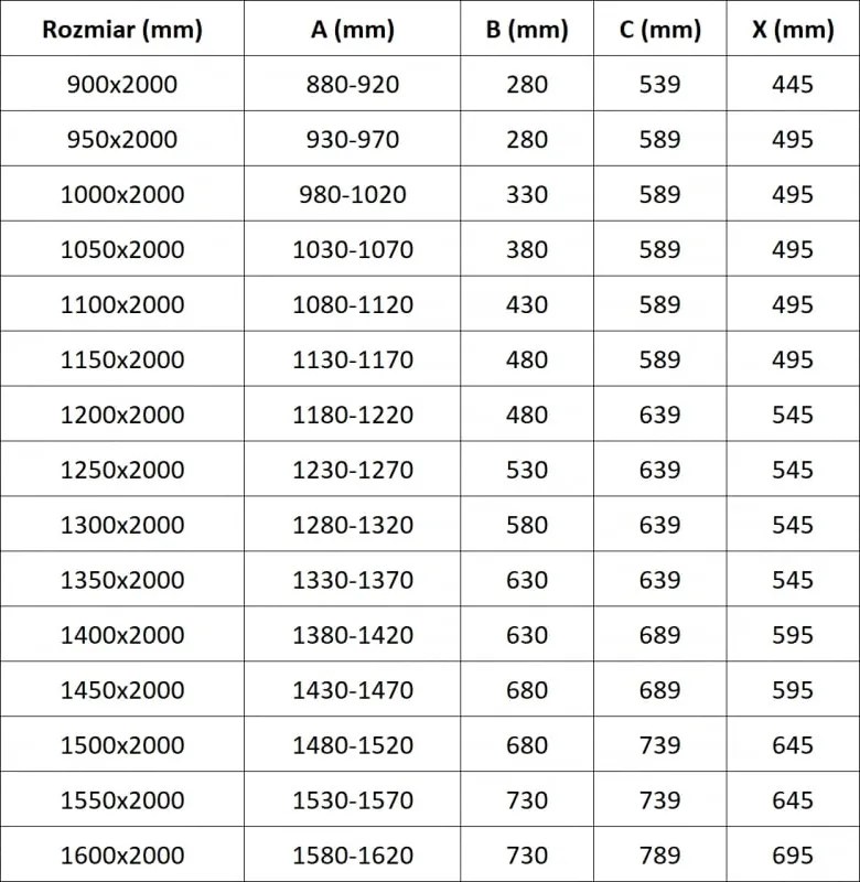 Mexen Exo, výklopné sprchové dveře 130 cm, čiré sklo, zlatá, 819-130-000-50-00