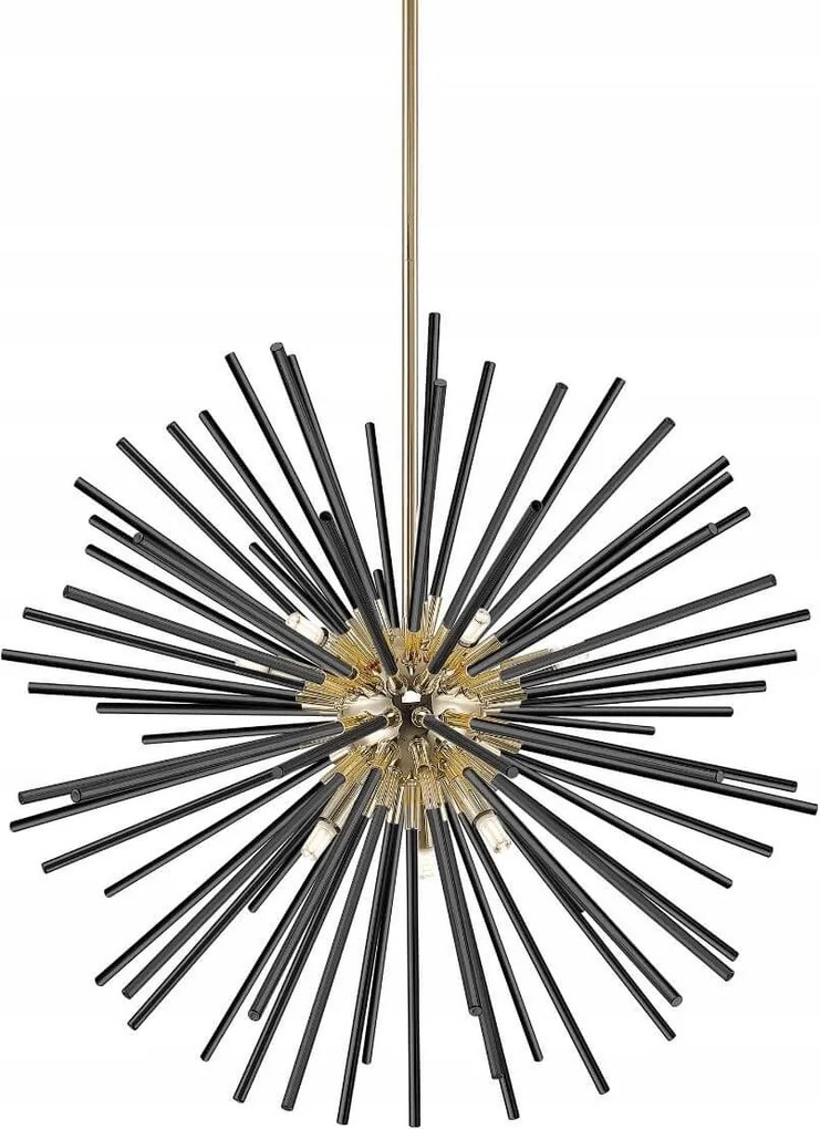 Závěsná drátěná lampa Urchin P0491-09C-F7BC Zumaline černá zlatá