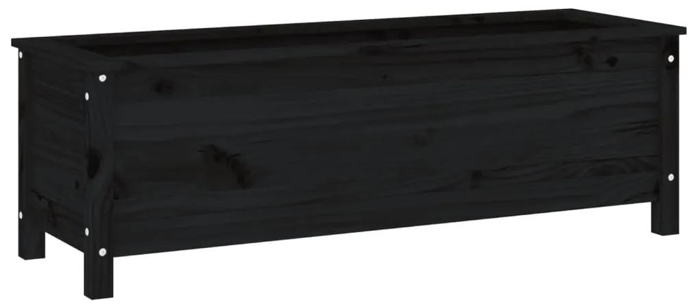 Zahradní vyvýšený záhon černý 119,5x40x39 cm masivní borovice,  825265