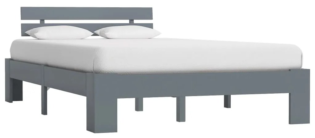 283169 vidaXL Rám postele šedý masivní borovice 140 x 200 cm