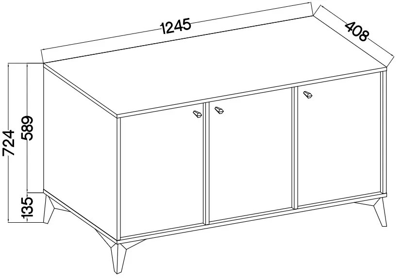 Falco Komoda Tomila 813/1 eukalyptus