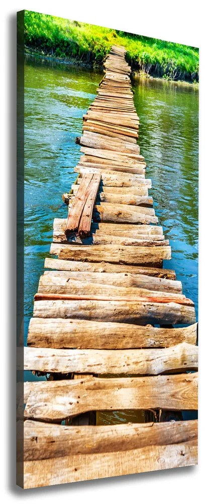 Wallmuralia Foto obraz canvas Dřevěný most 50x125 cm