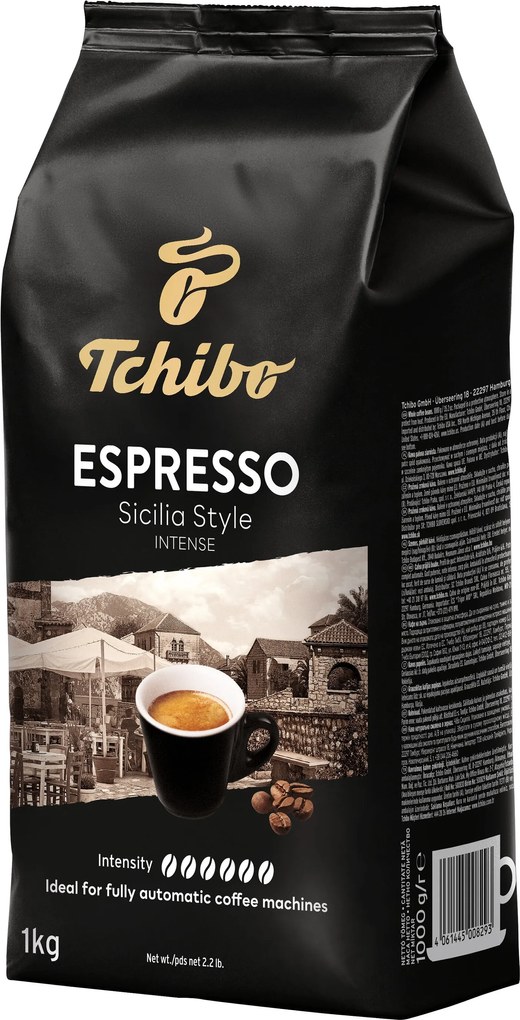 Tchibo Espresso Sicilia Style - 1 kg zrnkové kávy - Intenzita: 6/6