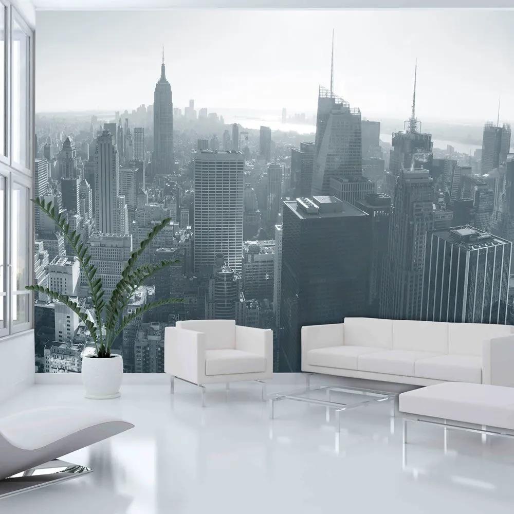 Fototapeta - New York panorama černá a bílá 200x154