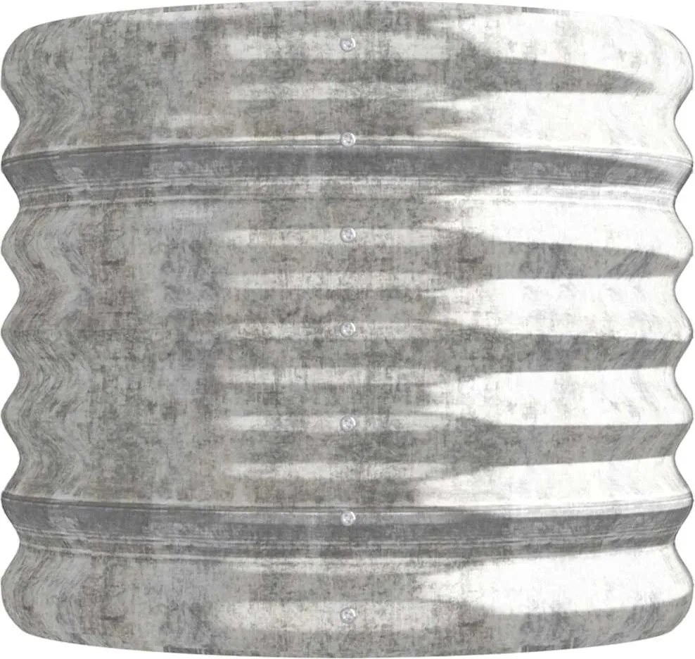 Vyvýšený záhon pozinkovaná ocel 114x40x36 cm stříbrný 318867