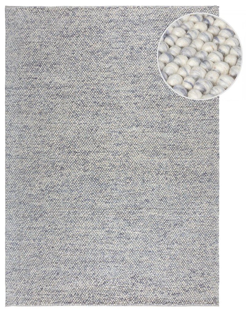 Flair Rugs, Ručně tkaný kusový koberec Minerals Blue, 80x150, modrá, chodba / předsíň