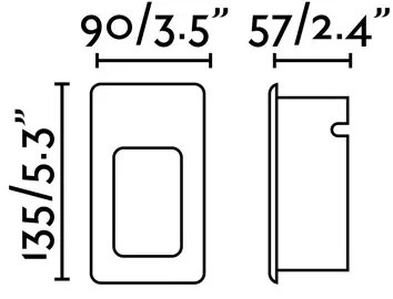 FARO 70399 - LED Venkovní nástěnné svítidlo NASE-2 LED LED/3W/230V IP44