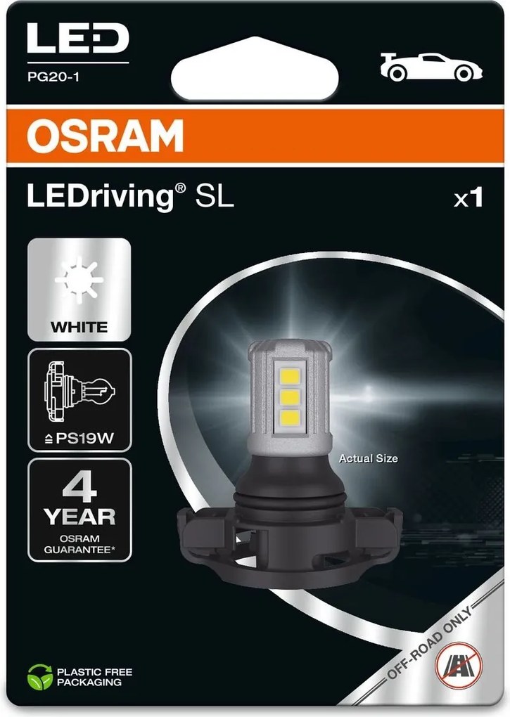 Led autožárovka osram ledriving sl ps19w studeně bílá 6000k 12v