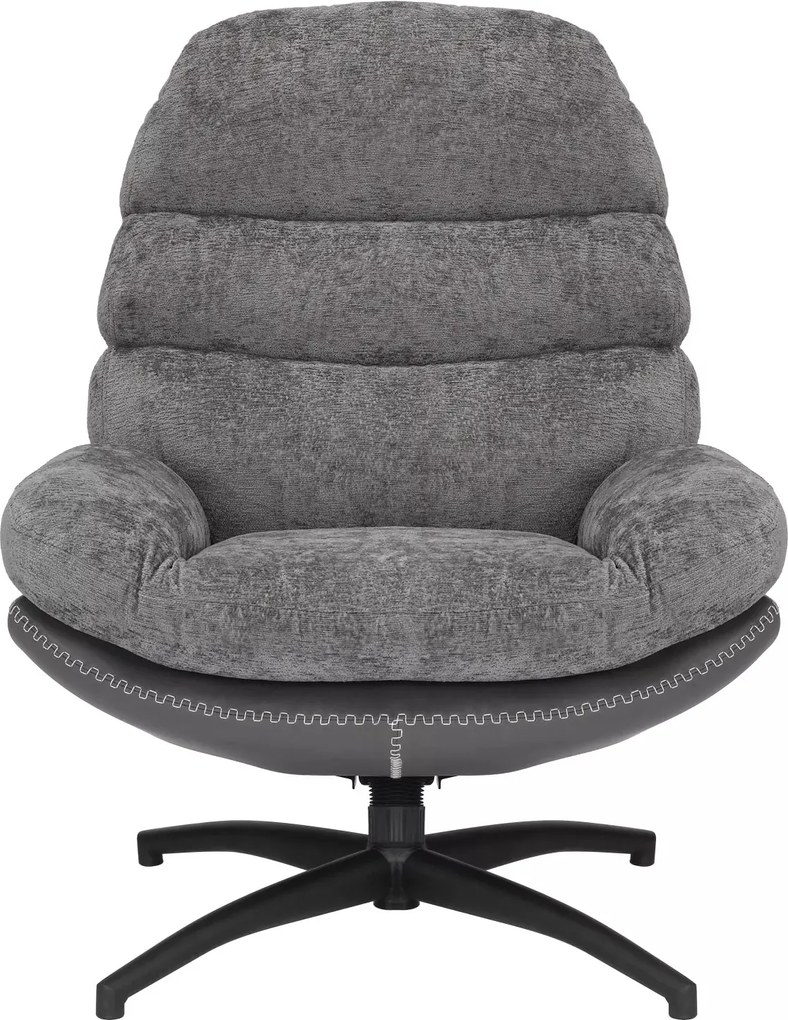 Otočné designové lounge křeslo GISELLE šedé