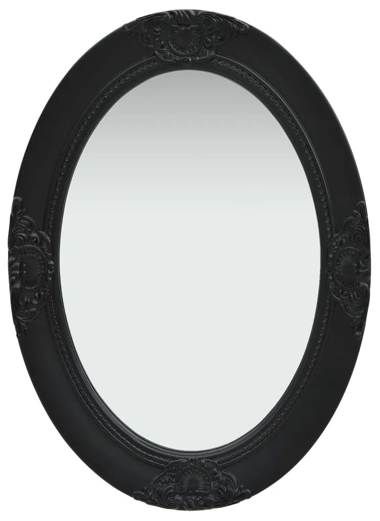 320355 vidaXL Nástěnné zrcadlo barokní styl 50 x 70 cm černé
