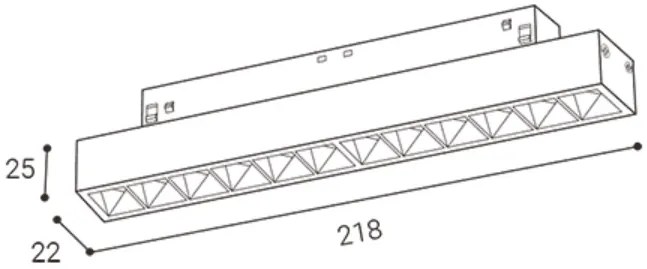 LED2 Maglaser Led2, lineární led svítidlo do magnetické lišty 48V Velikost: S, Chromatičnost: 4 000 K (denní bílá), Ovládání: On/off