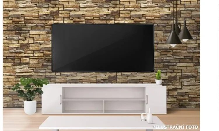 3D obkladový omyvatelný panel PVC Břidlice hnědá (960x476mm)