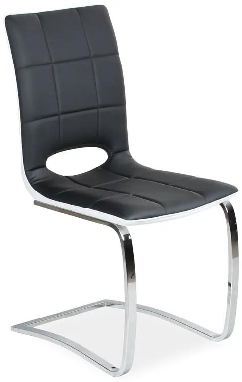 Jídelní čalouněná židle H-431 černá/bílá