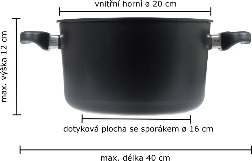 Sada 4ks indukčního titanového nádobí I201 + I241 + I243 + 288