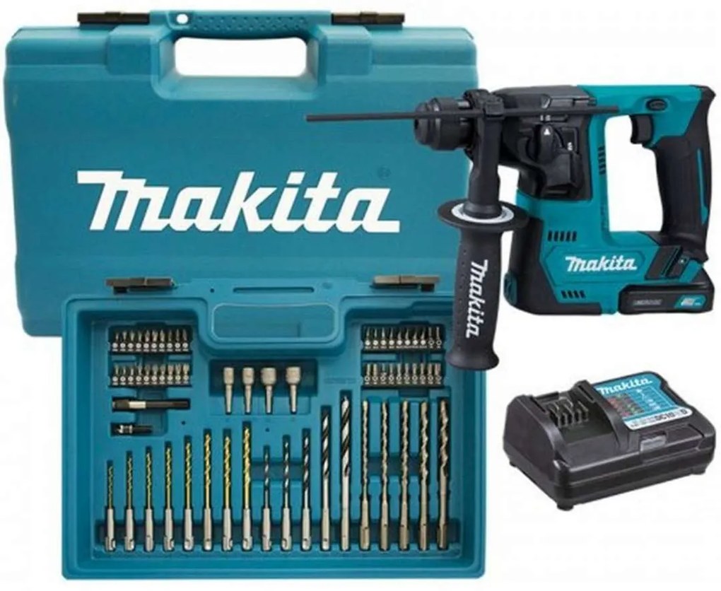 Makita - 12V AKU vrtací kladivo, 2x aku 1,5 Ah CXT, nabíječka HR140DWYE1