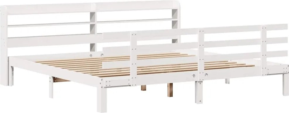 Rám postele s čelem bez matrace bílý 200x200 cm 3306862