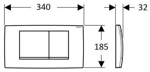 Geberit Twinline30 Ovládací tlačítko chrom 115.899.KH.1