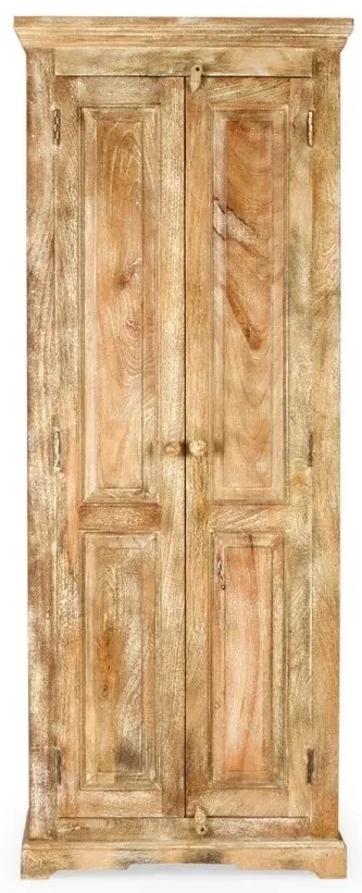 furniture-nabytek.cz - Masivní šatní skříň Patinor z mangového dřeva, lakovaná, přírodní barva
