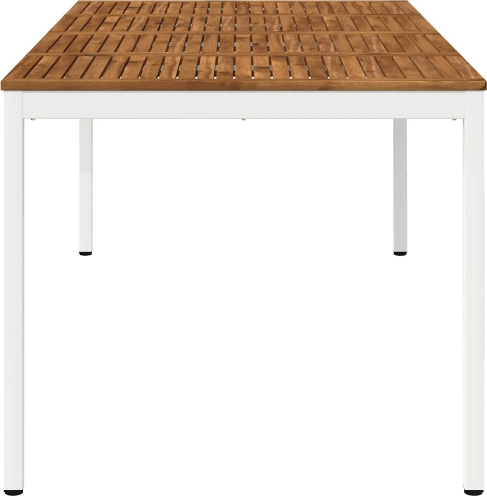 Zahradní jídelní stůl Přírodní a bílá 196 x 100,5 x 75 cm 3394420