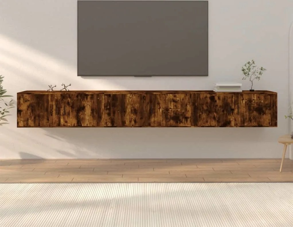 vidaXL Nástěnné TV skříňky 3 ks 100 x 34,5 x 40 cm [3188378] Barva: kouřový dub