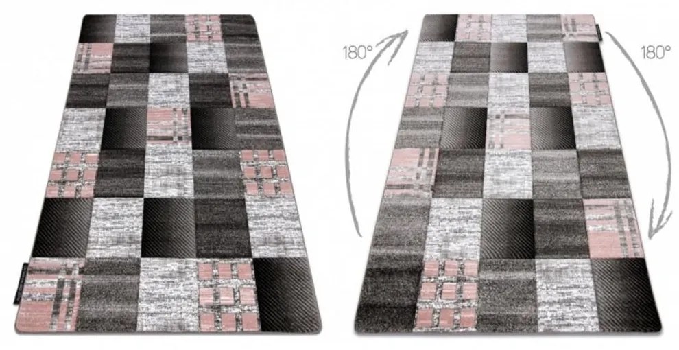 Kusový koberec Siena šedorůžový 80x150cm