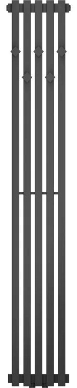 Mexen, Mexen Flux dekorativní koupelnový radiátor 1500 x 240 mm, 450 W, antracit - W127-1500-240-00-66