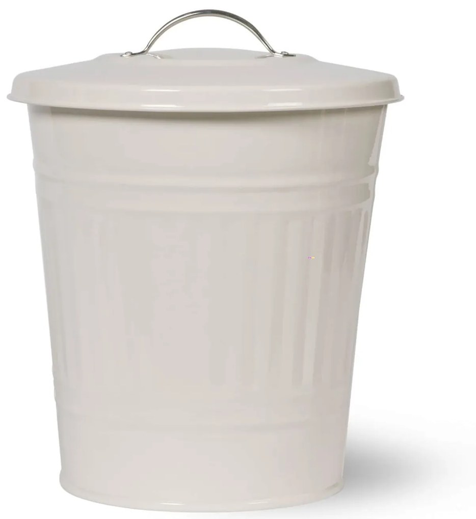 Garden Trading Malý odpadkový koš Chalk White 10,5l, bílá barva, kov