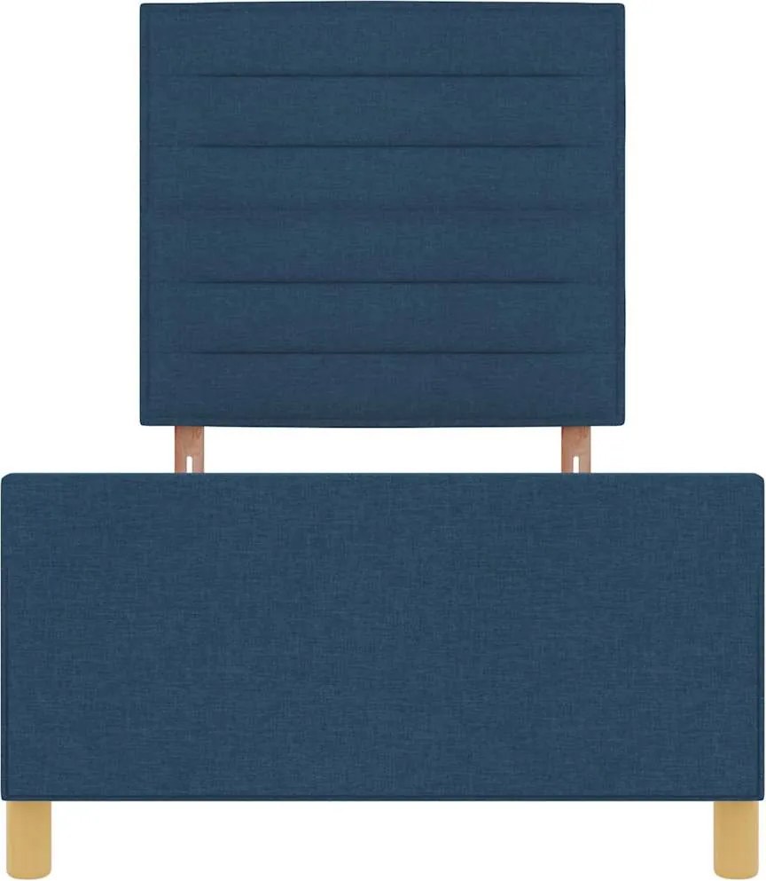 Rám postele s čelo Modrá 90 x 200 cm textil 3344626