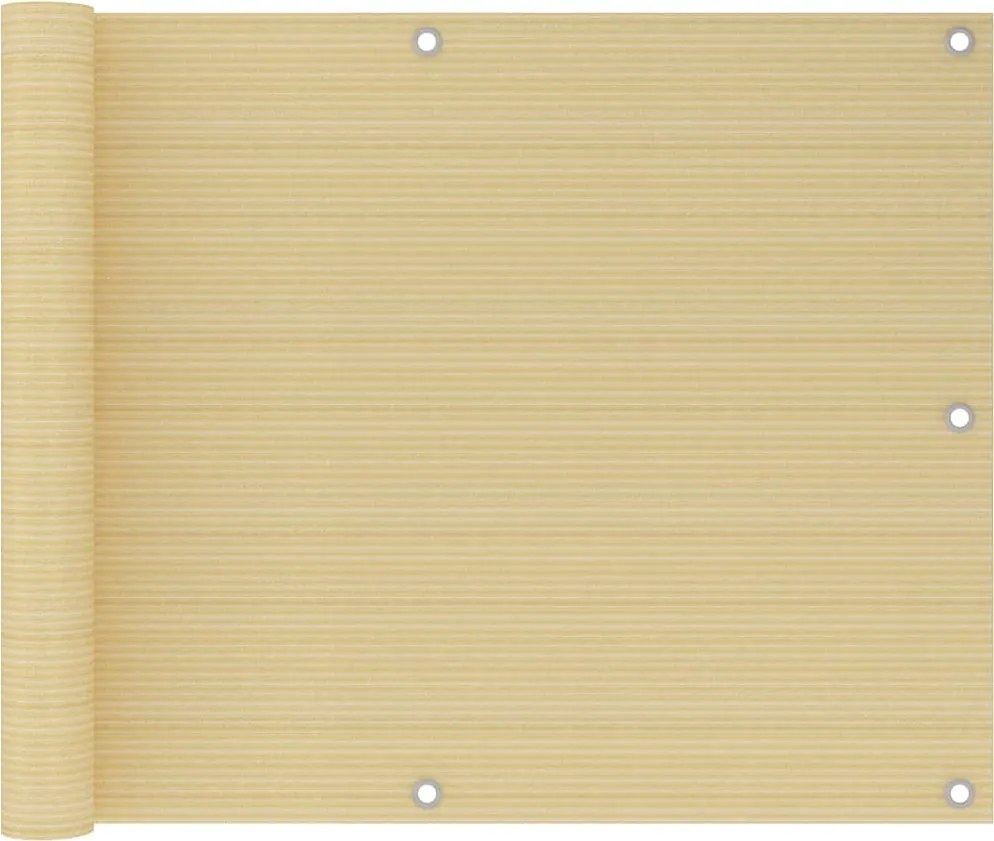 Balkonová zástěna béžová 75 x 300 cm HDPE 310908