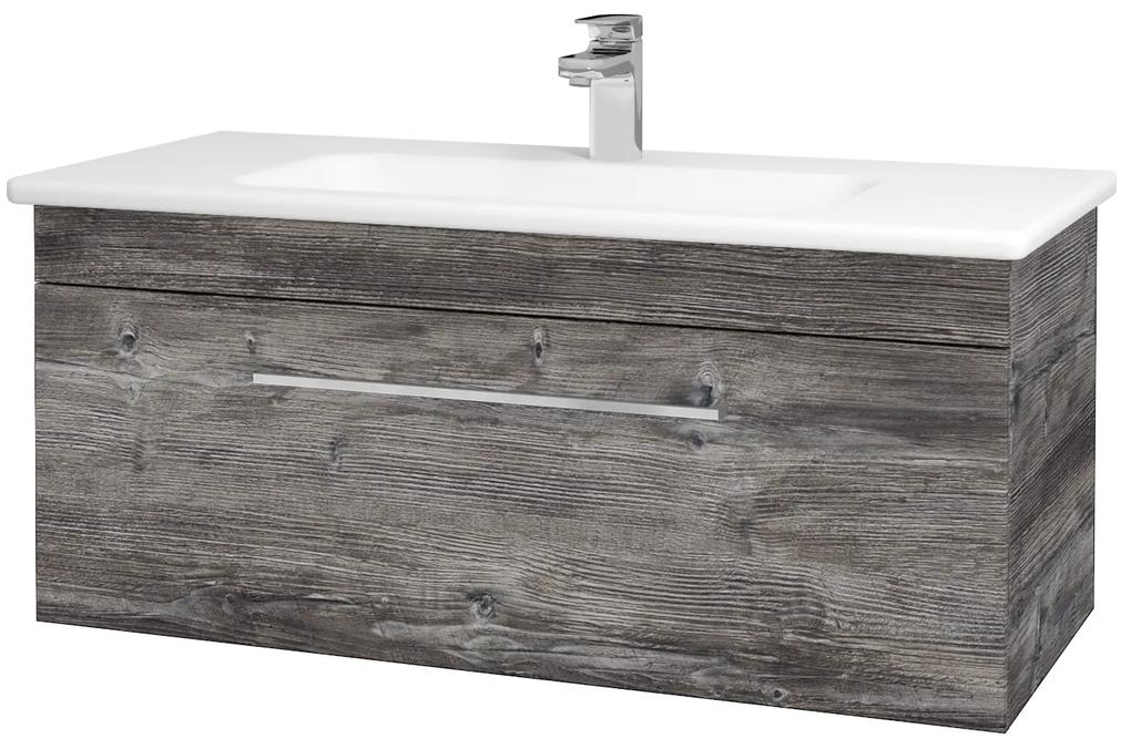 Dřevojas Koupelnová skříň ASTON SZZ 100 Varianta: N01 Bílá lesk / Úchytka T03 / D17 Colorado