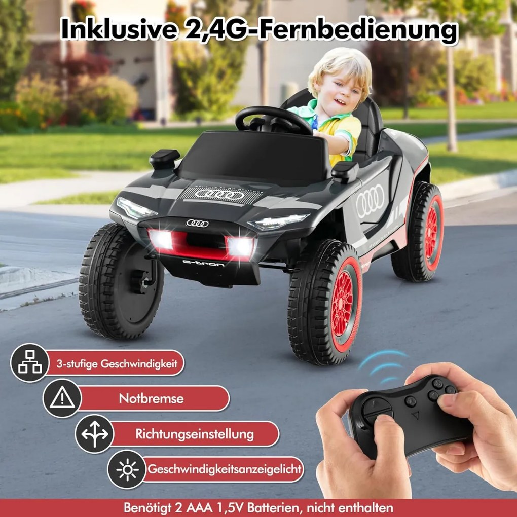 Costway Audi elektrické auto pro děti 12 V elektrické dětské auto s dálkovým