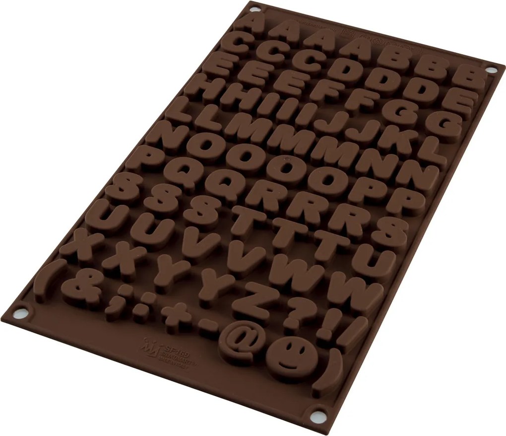 Forma na pralinky Sf169 Choco ABC silikonová