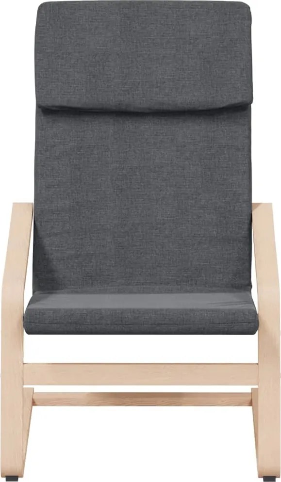 Relaxační křeslo s podnožkou tmavě šedé textil 3154897