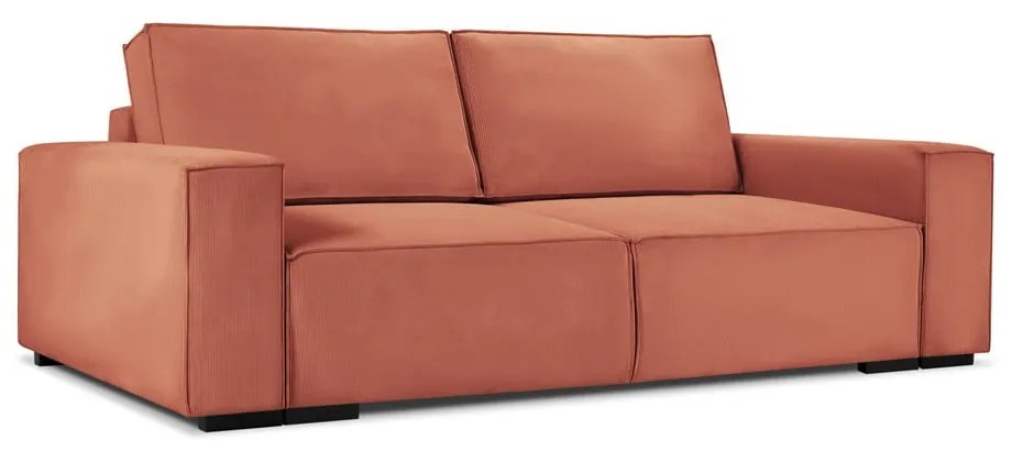 Růžová manšestrová rozkládací pohovka Mazzini Sofas Azalea