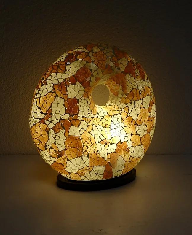 Stolní lampa bílá -zlatá, DONAT