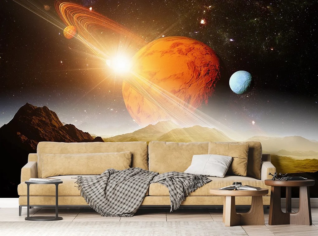 Fototapeta na míru Zářivý Saturn | Vliesová fototapeta na zed' | DFTNS1283