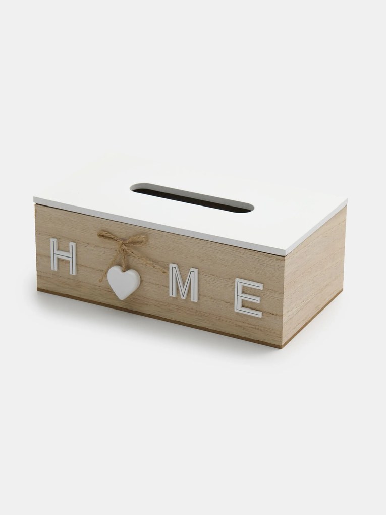 Sinsay - Box na kapesníky s nápisem Home - béžová