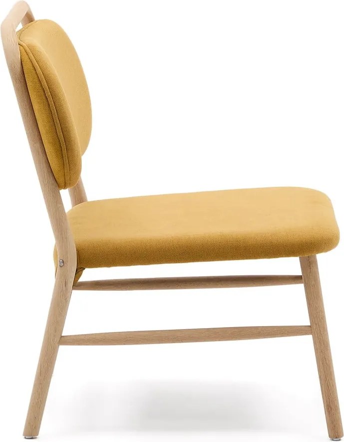 Žinylkové křeslo v hořčicové barvě Helda – Kave Home