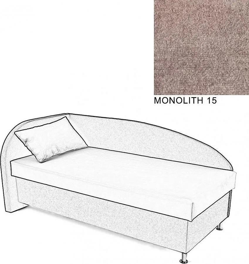 Dřevona - Elitte Čalouněná postel AVA NAVI, s úložným prostorem, 120x200, levá, MONOLITH 15