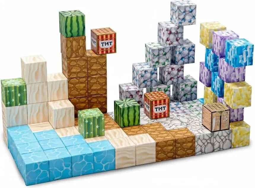 imex toys magnetická stavebnice 88 ks ve stylu minecraft ch1318
