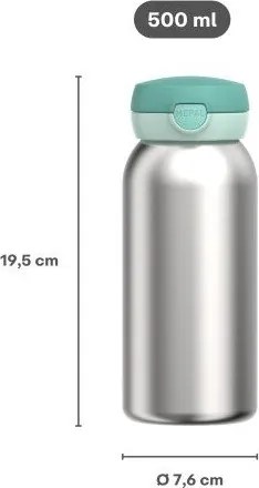 Plastová dětská termoska v mentolové barvě/ve stříbrné barvě 500 ml Campus – Mepal