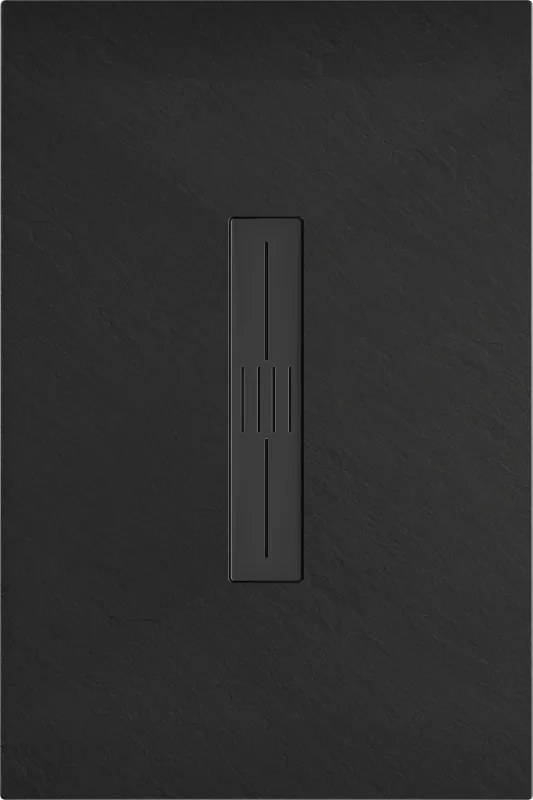 Mexen Toro, SMC obdélníková sprchová vanička 110 x 80 cm, černá, černá krytka, 43708011-B