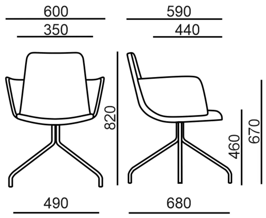 RIM - Židle s područkami EDGE ED 4202.031
