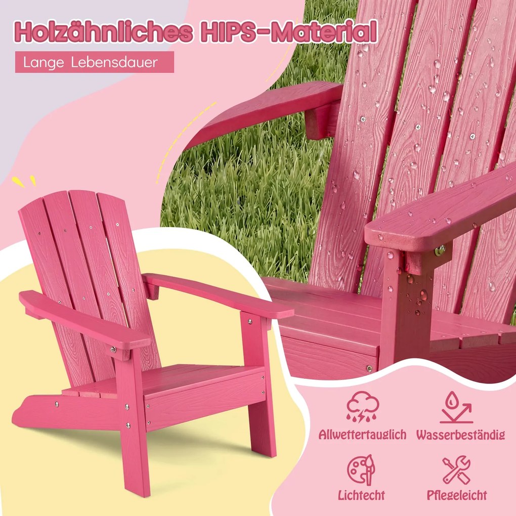 Costway Dětská židle Adirondack ze zahradní židle HIPS
