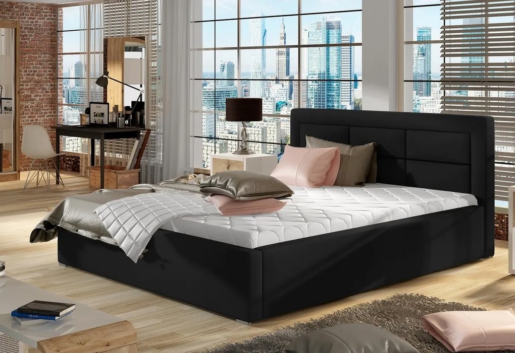 Manželská postel SAHARA + rošt + matrace DE LUX, 200x200, soft 11