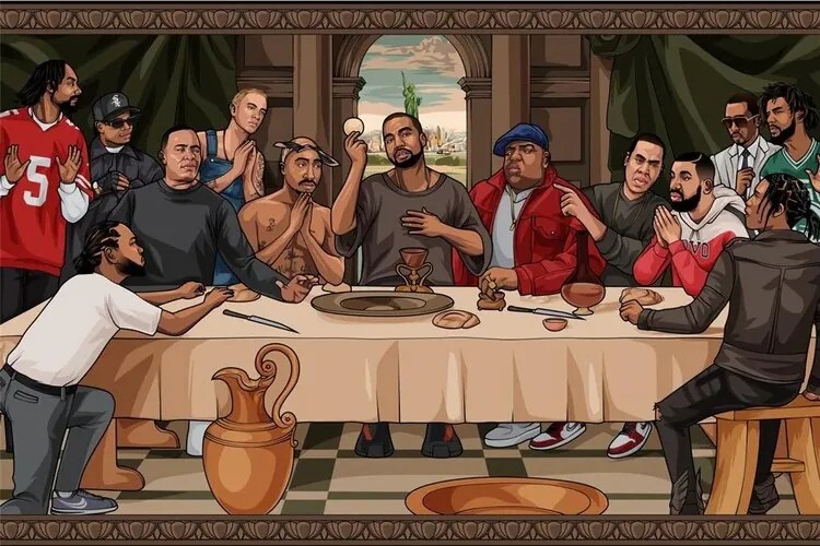 Plakát, Obraz - The Last Supper Of Hip Hop, (61 x 91.5 cm)