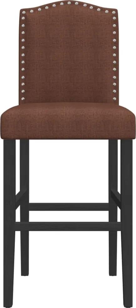 vidaXL Barové židle 2 ks masivní kaučukové dřevo a textil [4006210] Barva: Tmavě šedá a černá