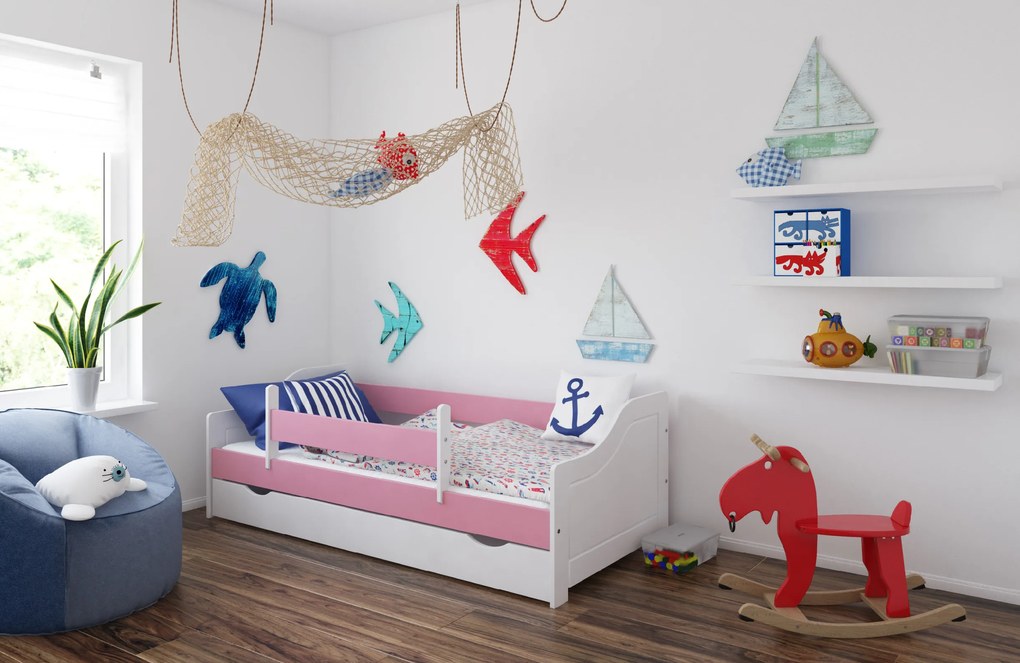 BabyBeds Dětská postel LILI Velikost postele: 160x80 cm, Barevné provedení: Bílá, Úložný prostor: Ano, s úložným prostorem Bílá