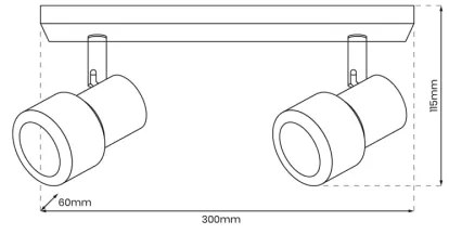 Bodové svítidlo CINO 2xGU10/8W/230V bílá